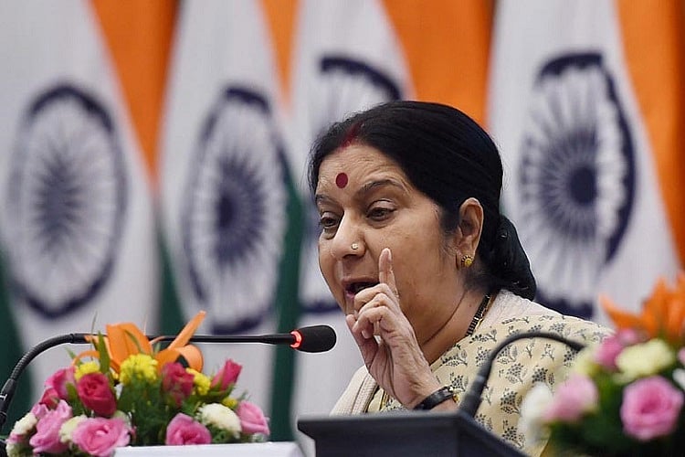 Sushma exposes concocted story of 'kidnapped' Indian in Serbia