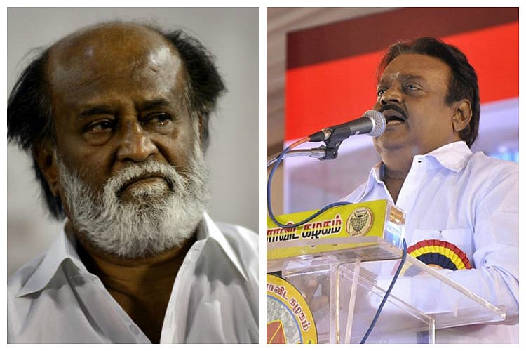 Superstar vs Captain: Vijayakant berates Rajni in two rallies, Rajni ...