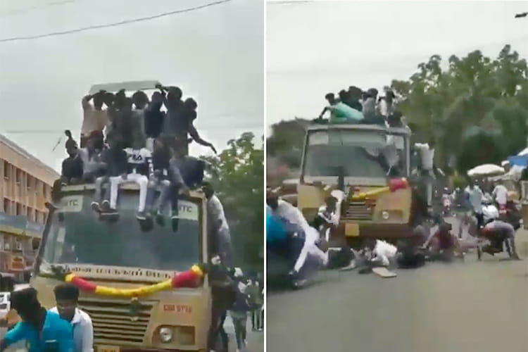 Chennai and its notorious Bus Day: Several students fall off roof of ...