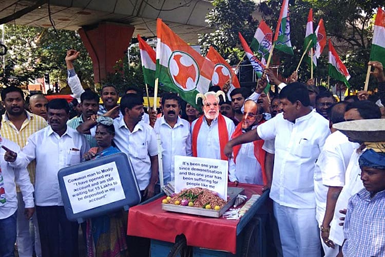 One year after note ban: BJP celebrates, opposition protests in Bengaluru