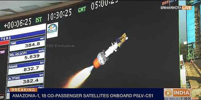 ISRO launches PSLV-C51 carrying 19 satellites including Brazil's Amazonia-1