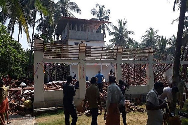 Around 60 police officers injured after roof at Kannur resort collapses