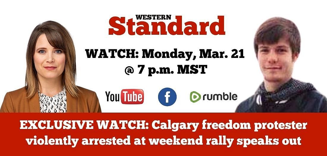 EXCLUSIVE WATCH: Calgary freedom protester violently arrested at ...